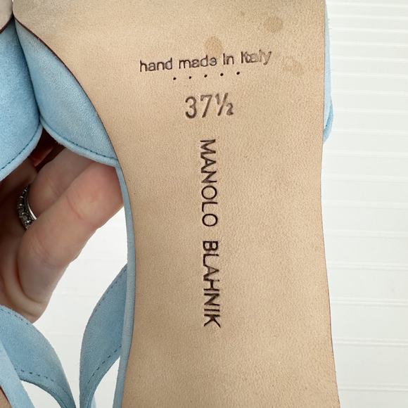 Manolo Blahnik | Shoes | Manolo Blahnik Maysli Slingback Buckle Suede ...